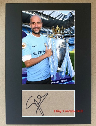 Pep Guardiola Manchester City Hand Signed A4 Display Autograph ...