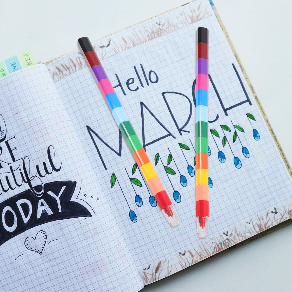 24pcs Crayons Baby Crayons Stacking Crayons Kids Crayon Holder Crayon ...