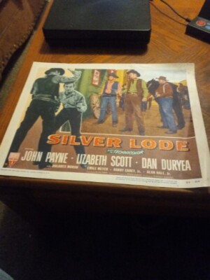 Lobby Card 1954 SILVER LODE evil marshal Dan Duryea posse with guns | eBay