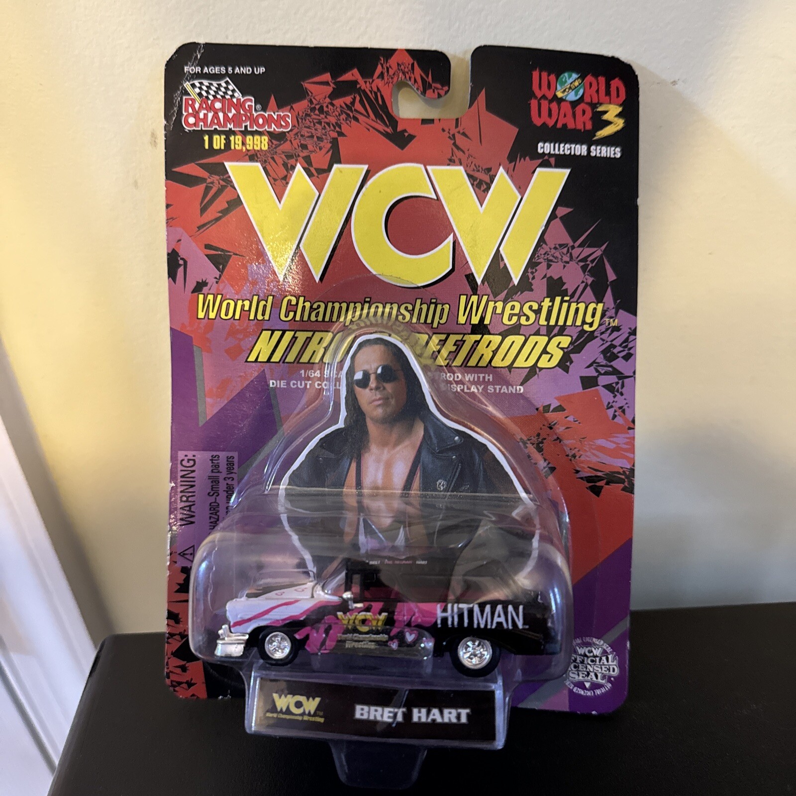 Bret The Hitman Hart WCW Racing Champions Die Cast Car 1998 WW3 ...