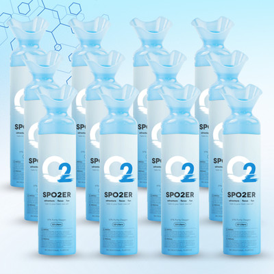 Spozer Oxygen Natural 10 Liter Pure Canned Oxygen Canister O2 Bottle 12 ...