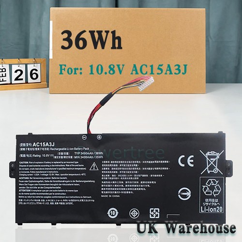 Battery AC15A3J AC15A8J for Acer Chromebook R11 CB5-132T CB3-131 C738T ...