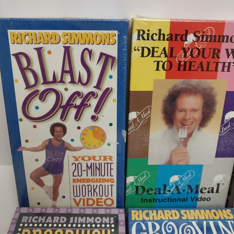 Richard Simmons Sealed VHS Workout Tapes Lot of 6 Deal A Meal And More ...