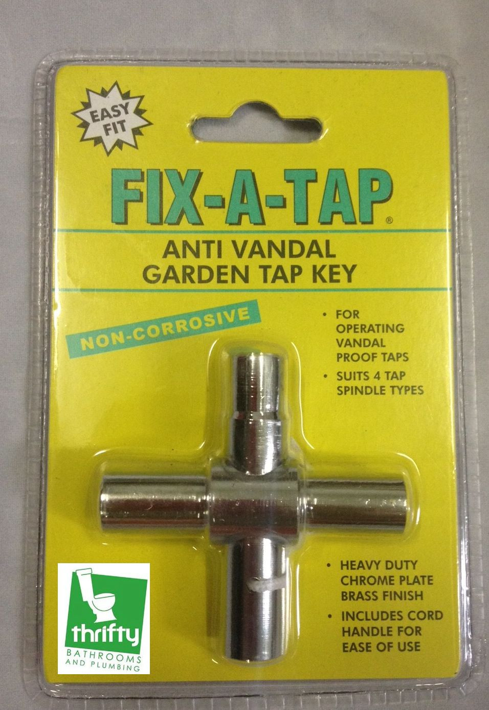 Fix A Tap Anti Vandal Garden Tap Key Heavy Duty Includes Cord Handle ...