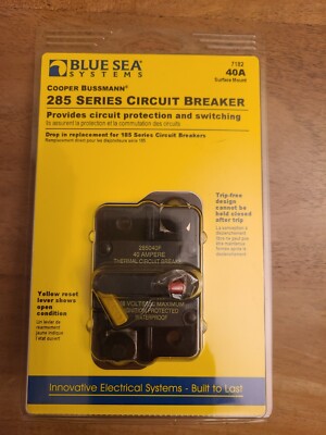Blue Sea 7182 40 Amp Circuit Breaker Surface Mount 285 Series | eBay