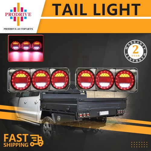 12V LED TAIL LIGHTS 3 COMBINATION SUIT FOR TRAILER TRUCK CANOPY CARAVAN ...