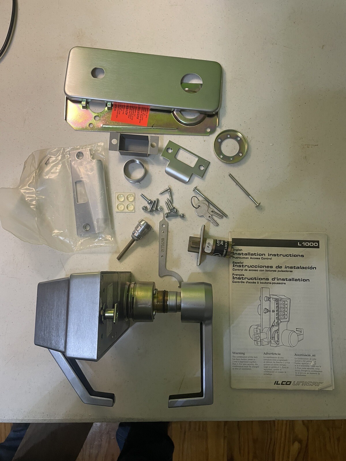 Ilco Unican Lr-1021b-26D-41 Serrure à bouton poussoir, entrée, chrome ...