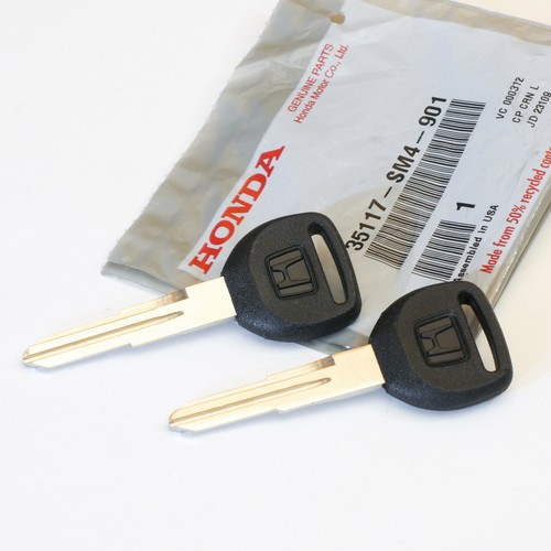 2pc Honda Genuine Key Blank 90s Civic Integra Accord Prelude CRX Del ...