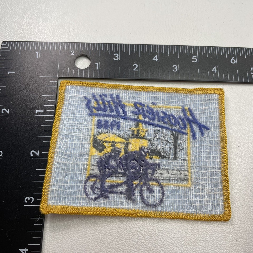 Vtg 1988 HOOSIER HILL Bicycle Ride Patch 241A | eBay