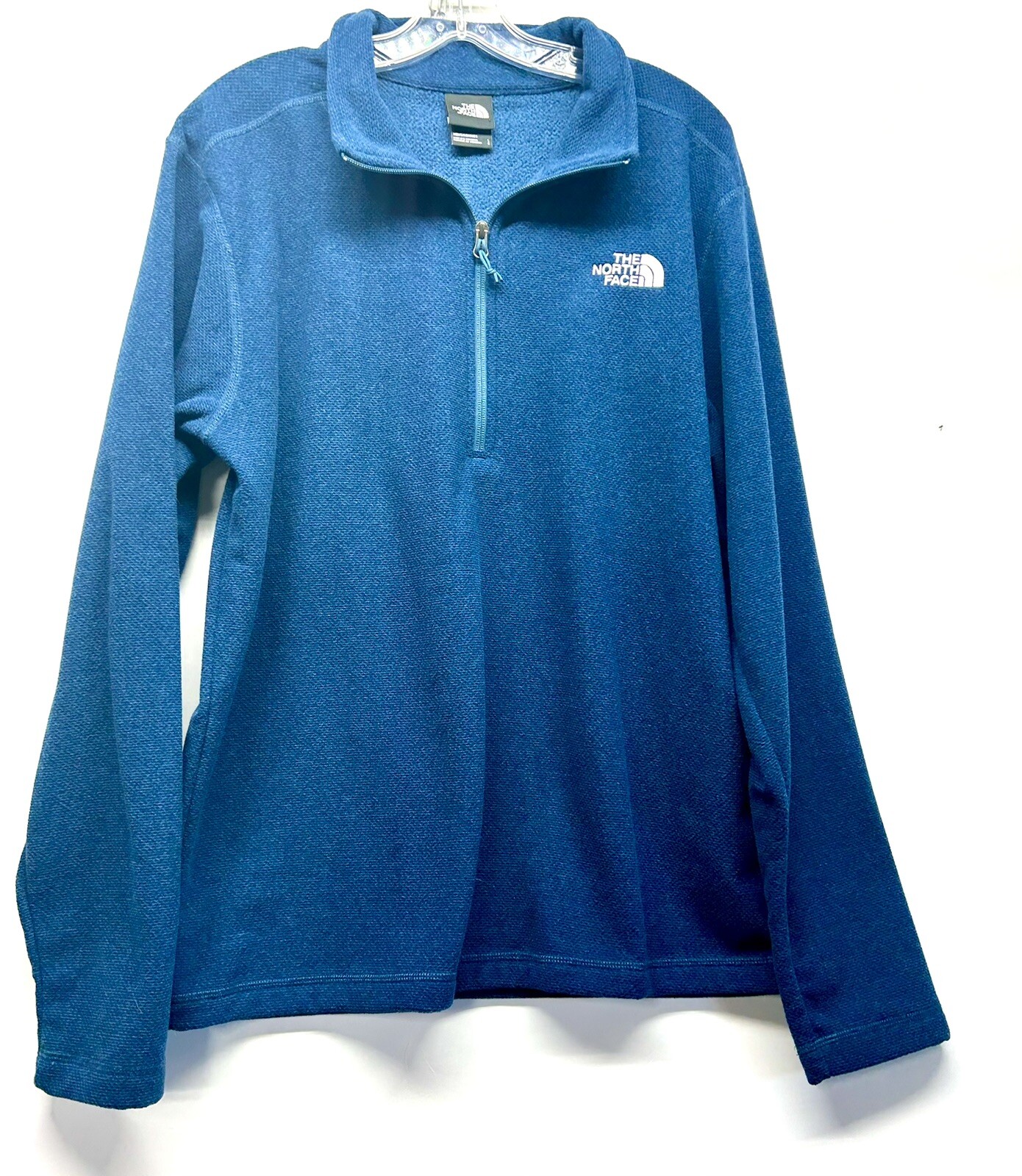 The North Face Mens Large Blue 1/2 Zip Polyester Flee… - Gem