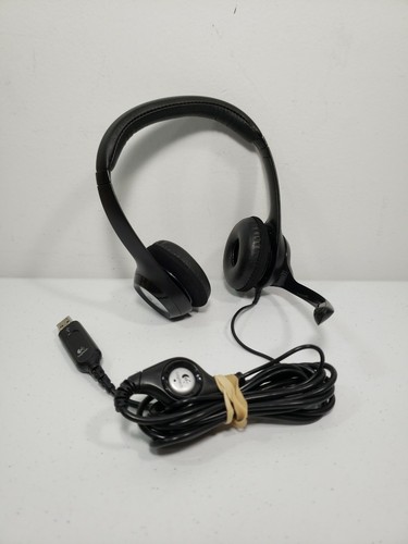 Logitech DZL-A-00052 Stereo On-Ear Corded USB Headset w/ Microphone ...