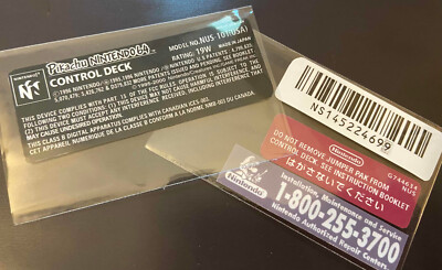 Nintendo 64 N64 New Pikachu Console Control Deck Replacement Label ...