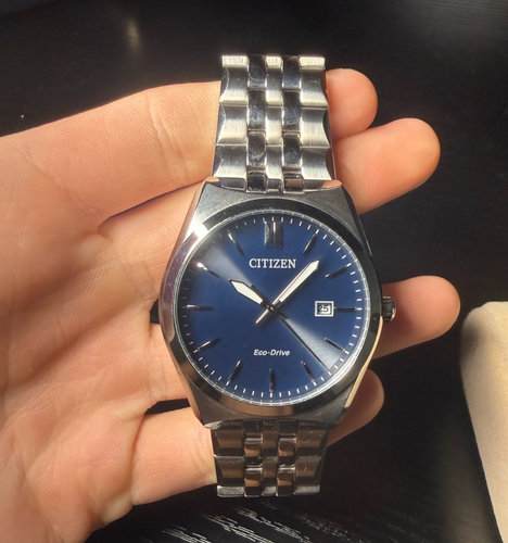 Citizen Corso Men's Eco-Drive BM7330-59L Blue Dial Steel Watch | eBay