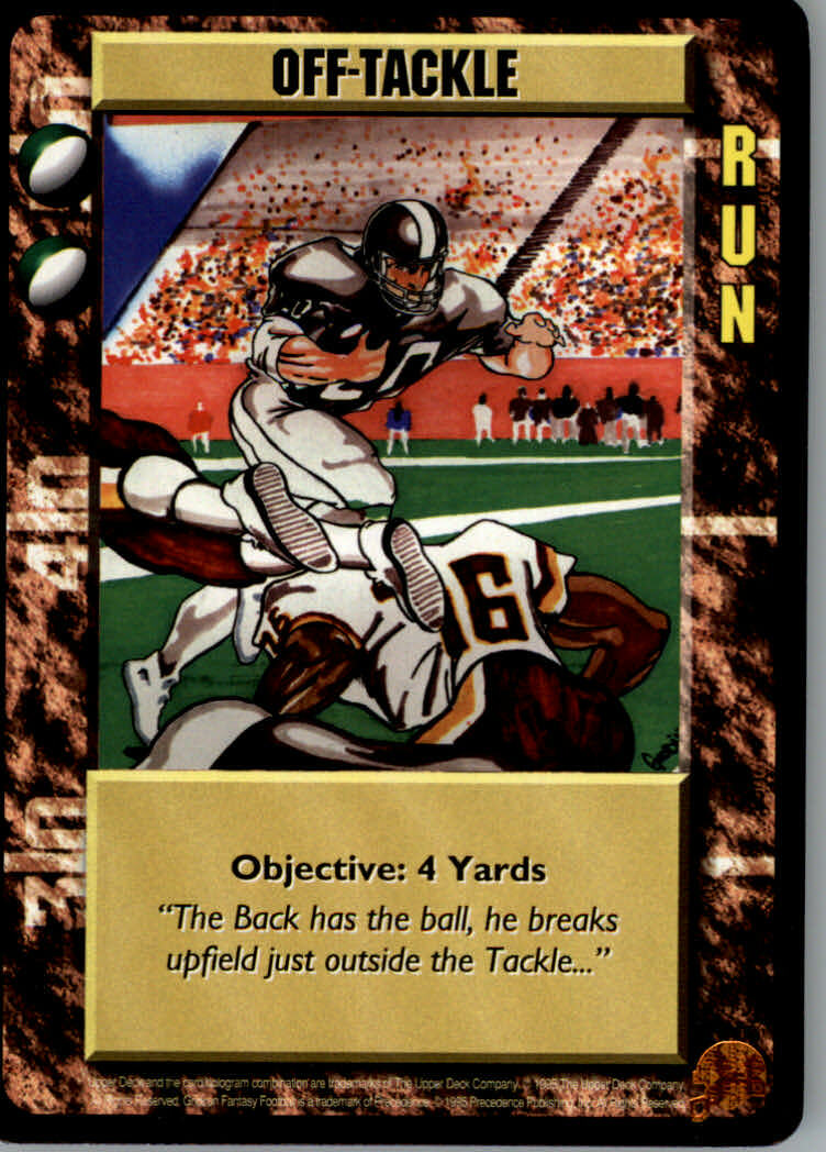 1995 Upper Deck Gridiron Fantasy Football - Split-Back Formation for ...