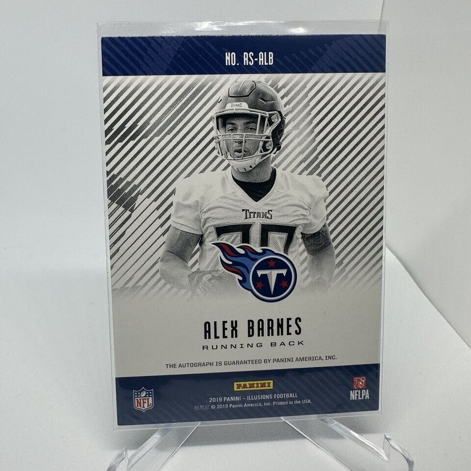 Alex Barnes 2019 Illusions Rookie Orange Auto Autograph Titans RC Card ...