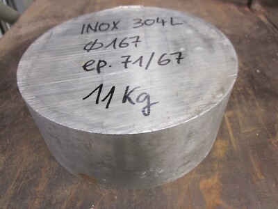 Rond Acier inoxydable qualité 304 L Ø 167 mm épaisseur 67 mm à 8 € le ...