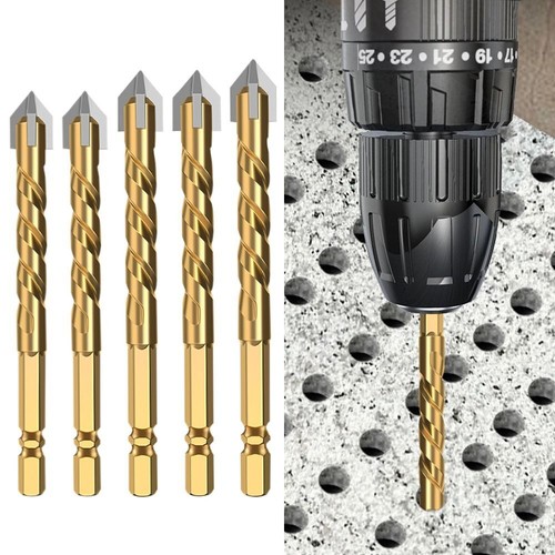 Cross Triangle Bit Tool Hex Handle Hole Opener Drilling Tools Glass | eBay