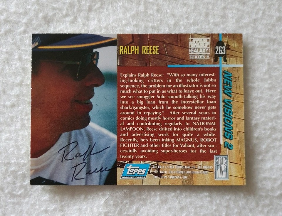 Topps Star Wars Galaxy Series 4 Ralph Reese Buy Back Artist Autograph ...