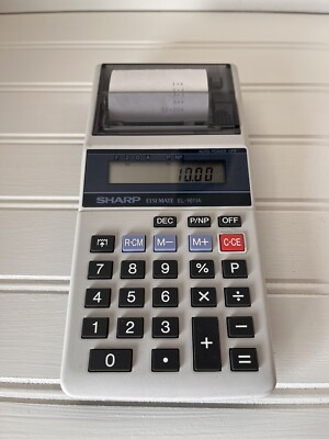 Sharp Elsi Mate EL-1611A Printing Calculator Battery Operated (AA ...