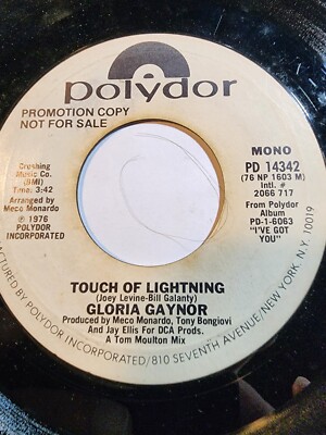 Gloria Gaynor - Touch Of Lightning- stereo / mono / promo VG F274 | eBay