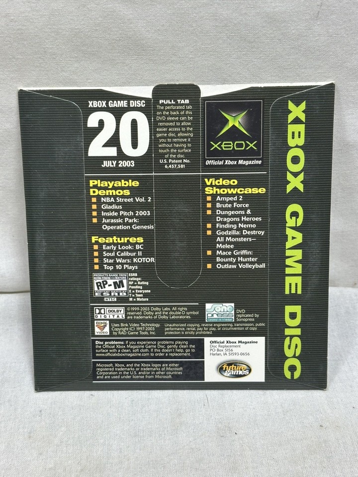 Official Xbox Magazine Demo Disc #20 - July 2003 - Tested | eBay