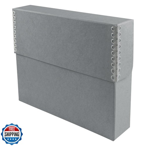 Lineco Archival Document Storage Box with Metal Edge, Acid-Free Gray ...