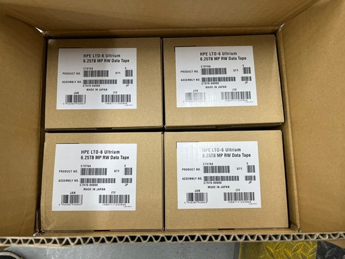 HP LTO-6 Ultrium 6.25TB MP RW Data Tape Drive C7976A-60000 Box Of Lot ...