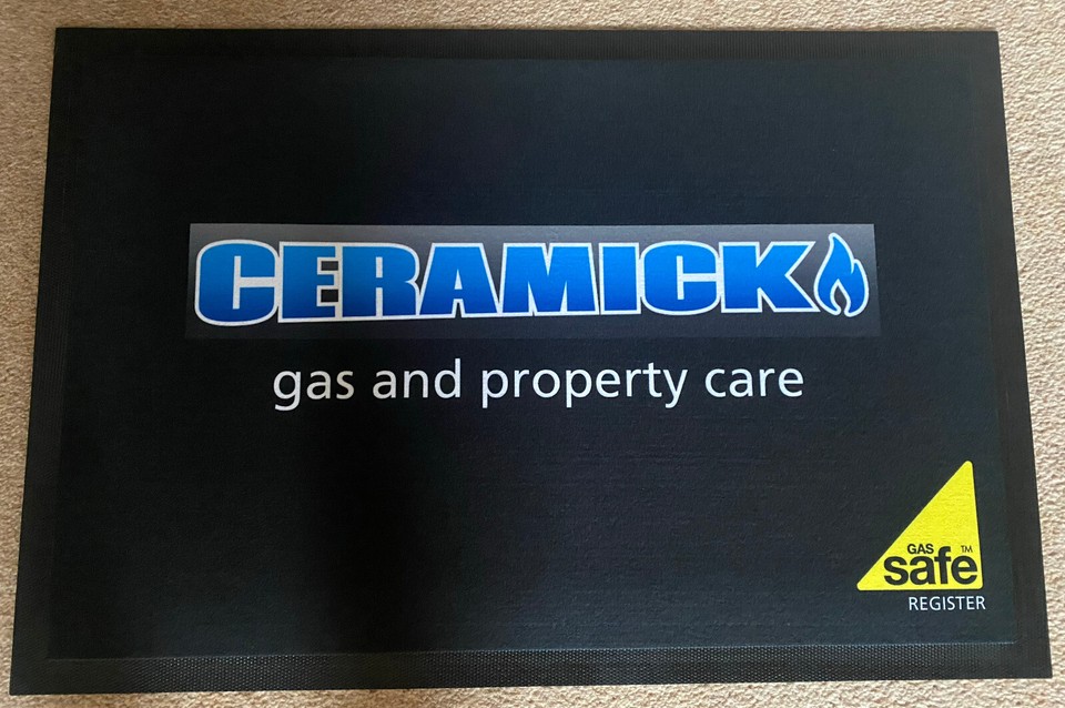 Personalised Plumbers mat, Logo protection work/door Mat, electricians ...
