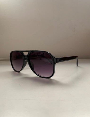 Black Aviator Black Gradient Tint Sunglasses | eBay