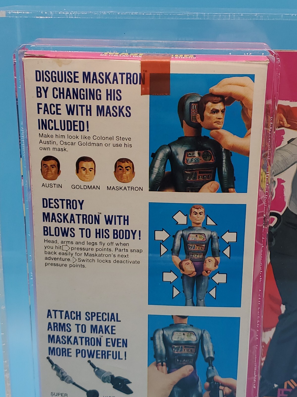 CAS 85 1976 KENNER SIX MILLION DOLLAR MAN MASKATRON 12 IN SERIES GRADED ...