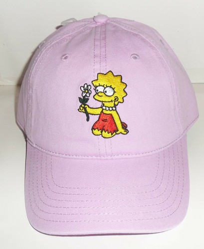 NWT THE SIMPSONS Lisa Simpson "Daisy" PINK BASEBALL HAT -- ADJUSTABLE ...