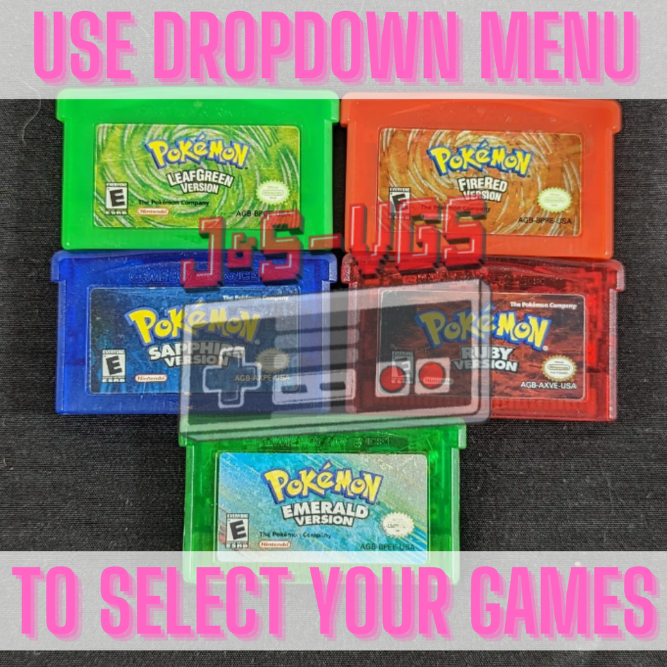 Nintendo GBA Pokémon Games Authentic – Emerald, FireRed, LeafGreen ...