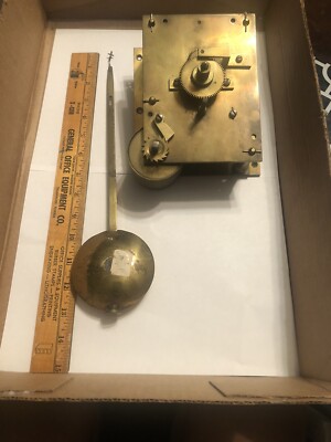 Antique English Time Only Fusee Clock Movement for Parts With Pendulum ...