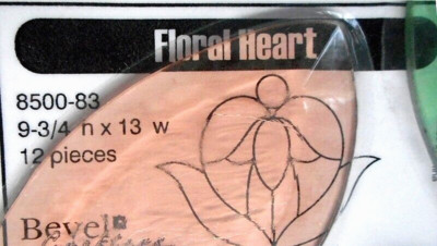Stained Glass Floral Heart Bevel Cluster 8500-83 | eBay