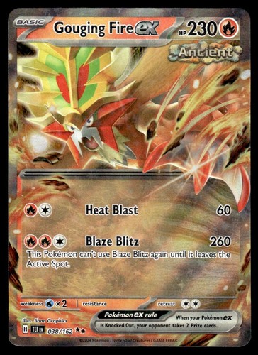 Gouging Fire ex #038/162 2024 Pokemon Temporal Forces TEF C9 | eBay