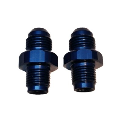 6an to 1/2-20 inverted flare. transmission and radiator Fitting Blue ...