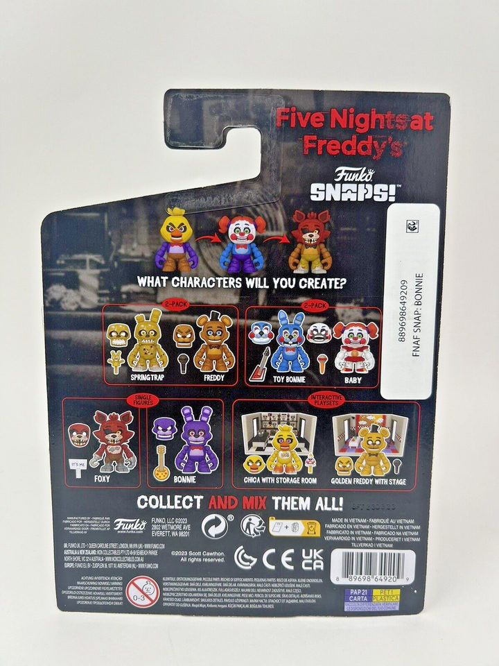 FUNKO Snaps Five Nights at Freddy's BONNIE The Rabbit Snap & Swap NEW ...