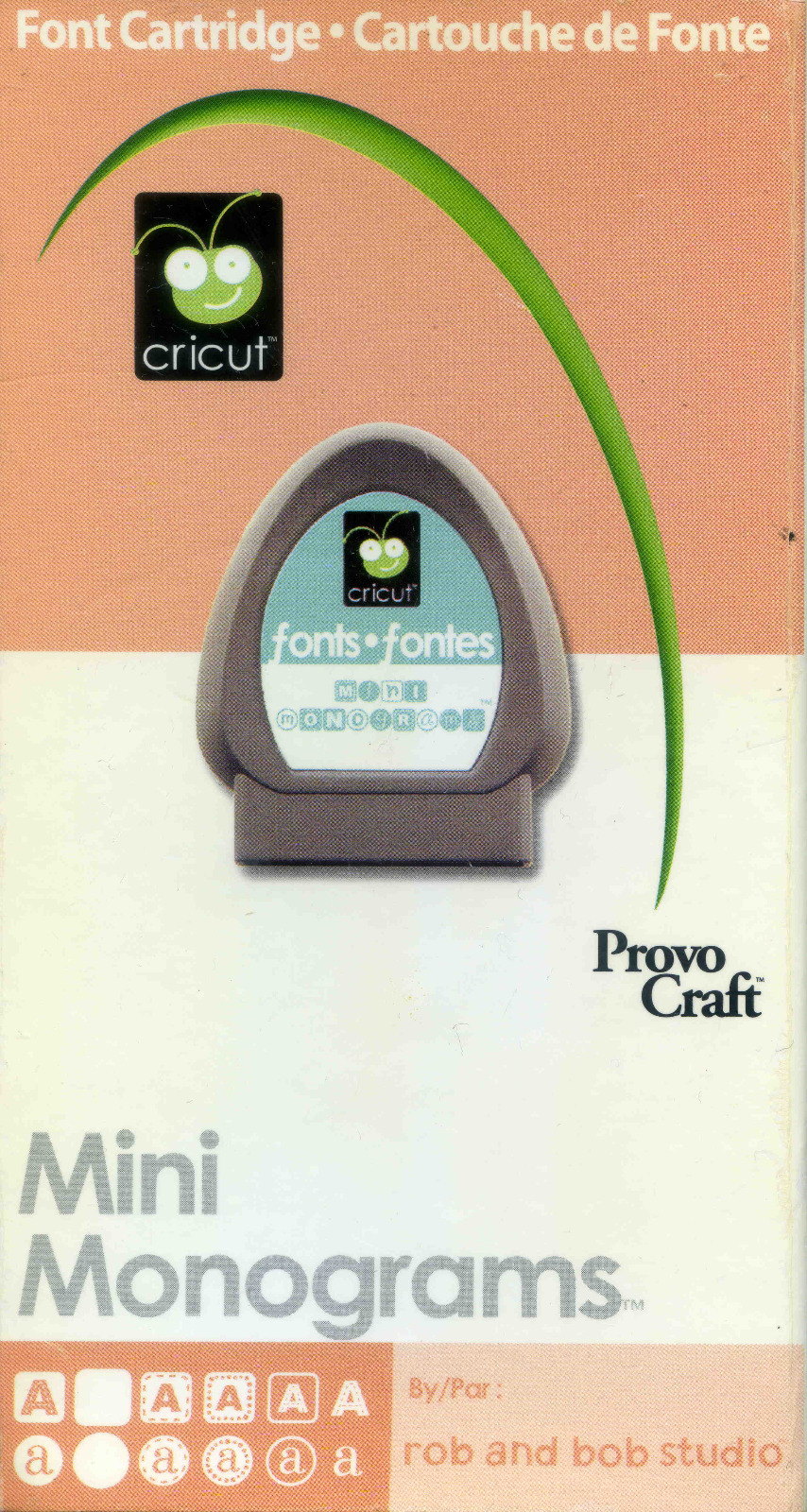 Cricut Font Cartridge "MINI MONOGRAMS" Excellent Used Condition B-D ...