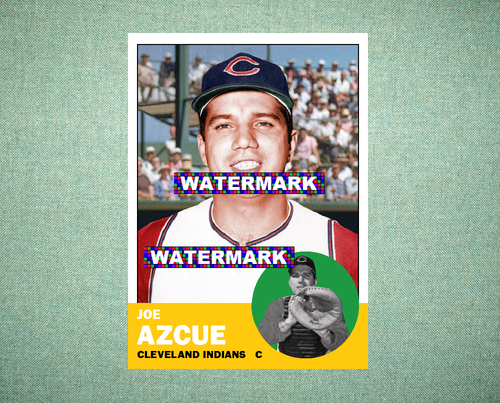 Joe Azcue Cleveland Indians 1963 Style Custom Baseball Art Card | eBay