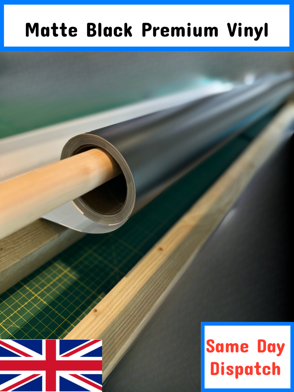 Premium Matte matt Satin Black Vinyl Wrap Self Adhesive Back Plastic ...