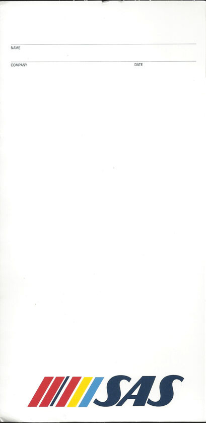 SAS Scandinavian Airlines ticket jacket wallet white [3124] | eBay