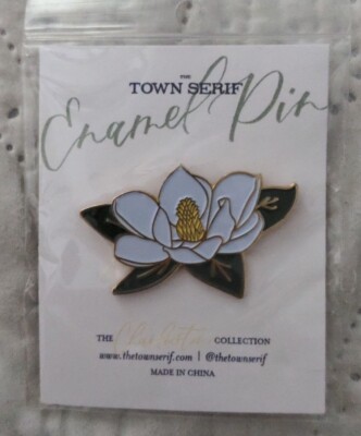 Magnolia Flower Pin Brooch By The Town Serif The Charleston Collection ...