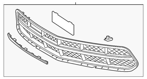 Genuine GM 2016 2019 Chevrolet Corvette Front Lower Grille Cover Nuts ...