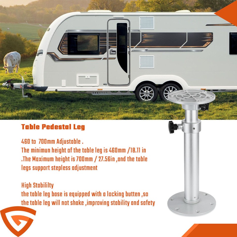 Telescopic Removable Table Leg Campervan & Caravan Table Pedestal ...