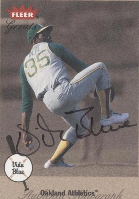 2002 Fleer Greats - Autographs Vida Blue (AU) for sale online | eBay