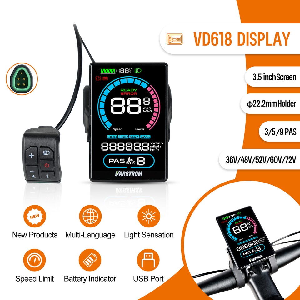 VD618 Display CAN Protocol For Bafang Mid Motor BBS01 BBS02 BBS-HD ...