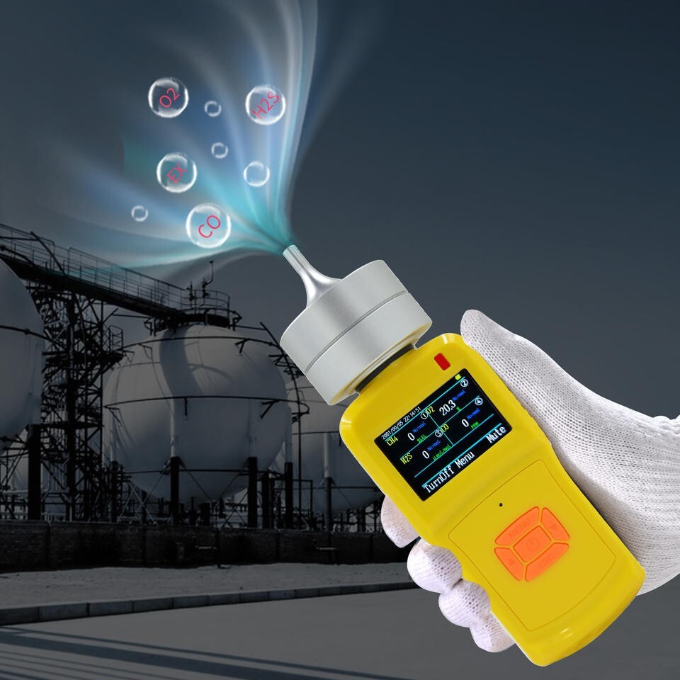 Portable Gas Detector O2 H2S CO EX Detector Analyser Tester 4 In 1 Gas ...