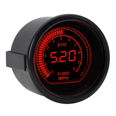 Universal 2" 52mm EVO Blue & Red LED Digital 0-10000 RPM Tachometer ...