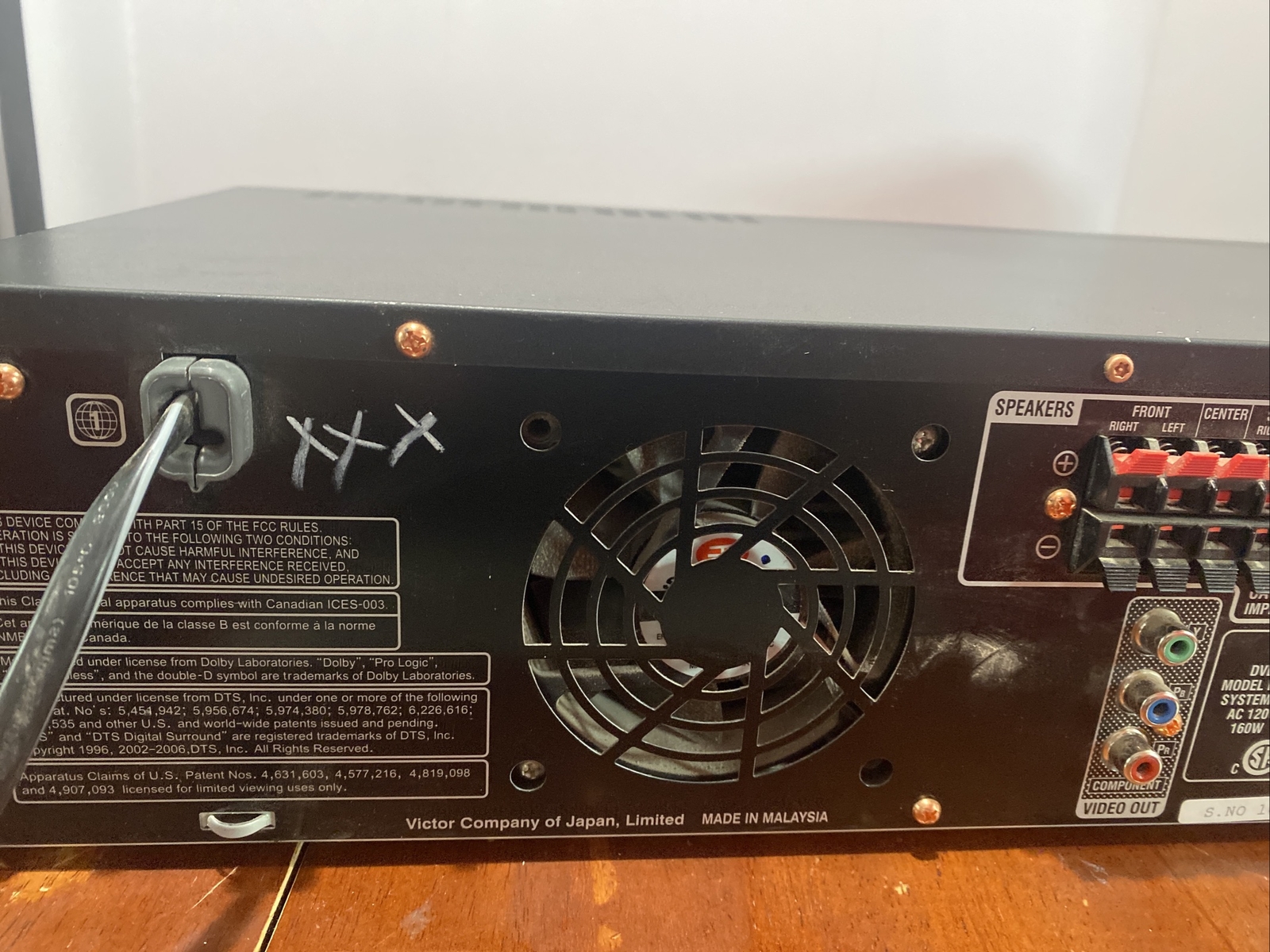 JVC XV THD50 / DVD Digital Theater System Th-D50 w/ Two Speakers Tested ...