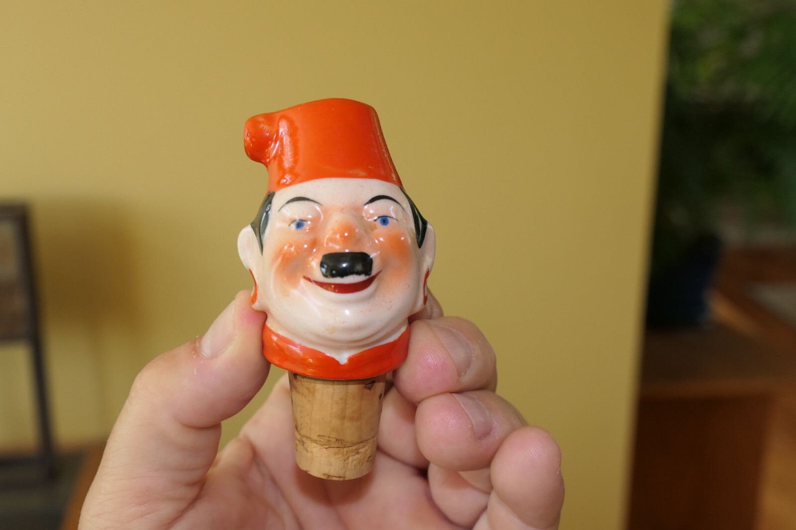 6 Vintage German Porcelain Figural Mens Head Bottle Cork Stoppers ...